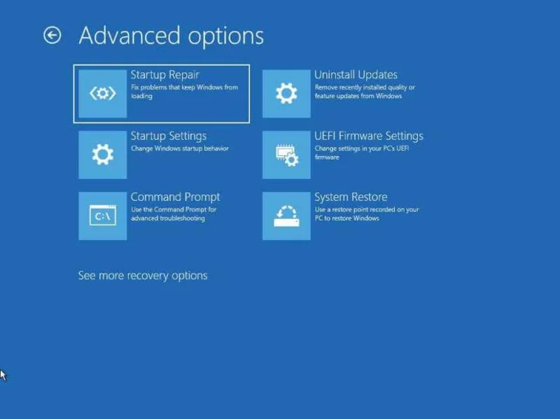 Cómo acceder al Inicio avanzado (WinRE) en Windows 11